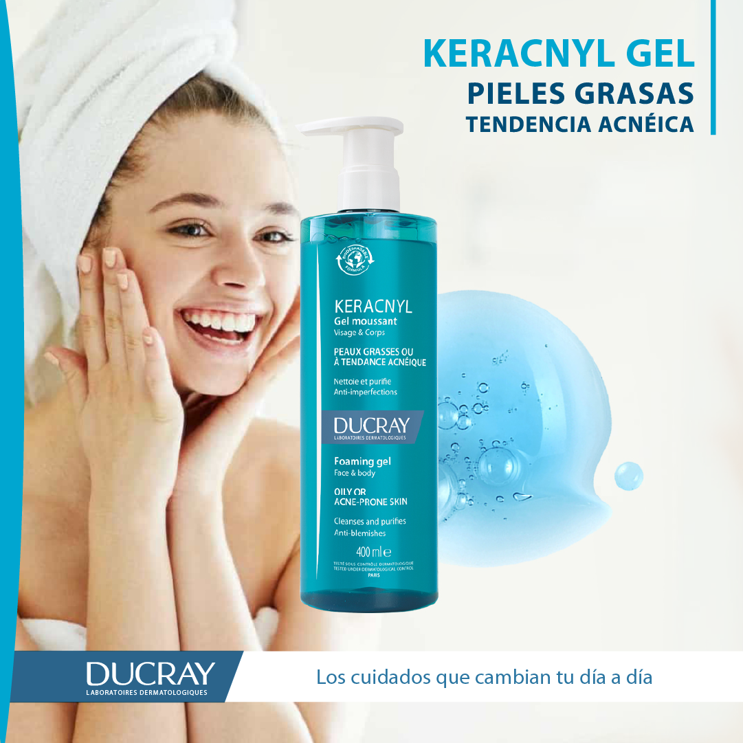 Higiene eficaz para la cara y el cuerpo: KERACNYL Gel de Ducray ...